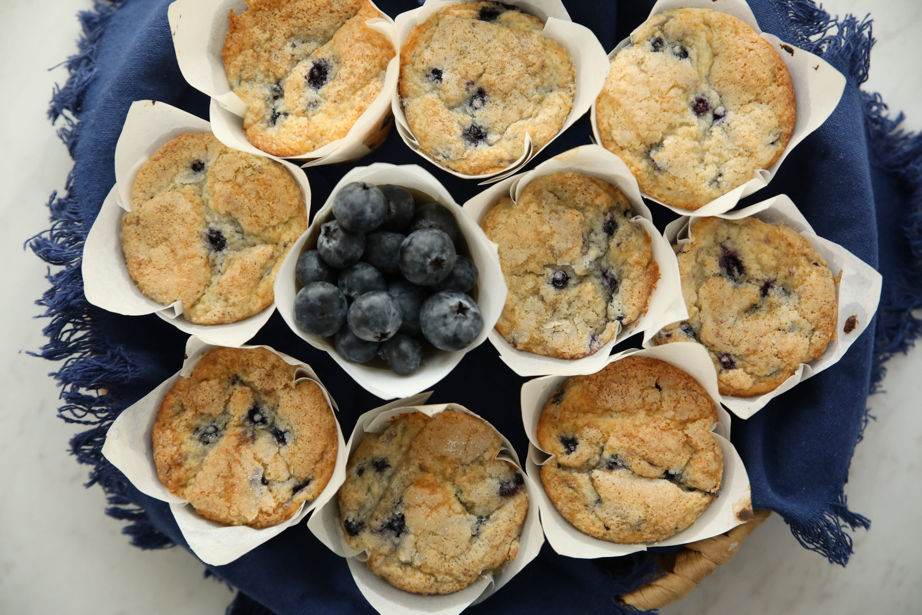 Sourdough Discard Blueberry Muffins with Crispy Sugar Tops - Mirlandra ...
